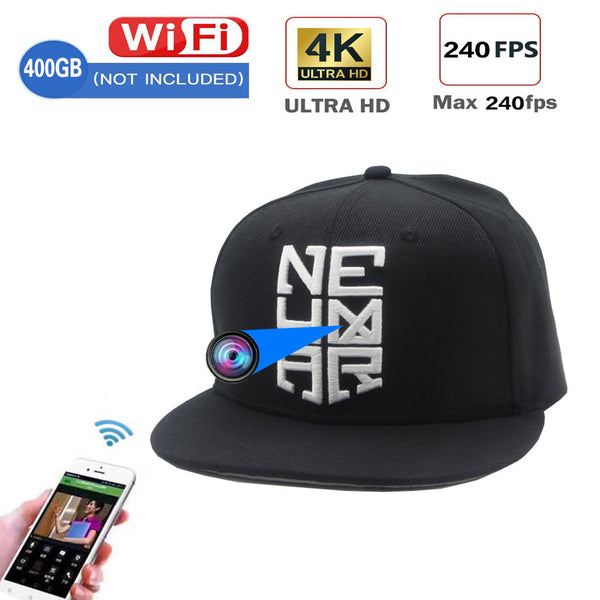DIY hat camera 4k HD resolution 3840x2160 6 hours battery life low lig ...